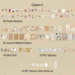 100pcs Assorted Vintage Junk Journal Kit, Multi-material Stickers, Junk ...