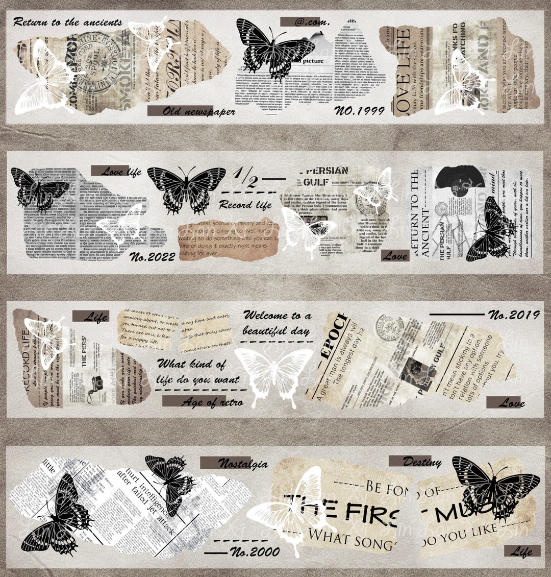 LLX Studio Broken Newspaper | One Loop Sample PET Tape | Vintage Style ...