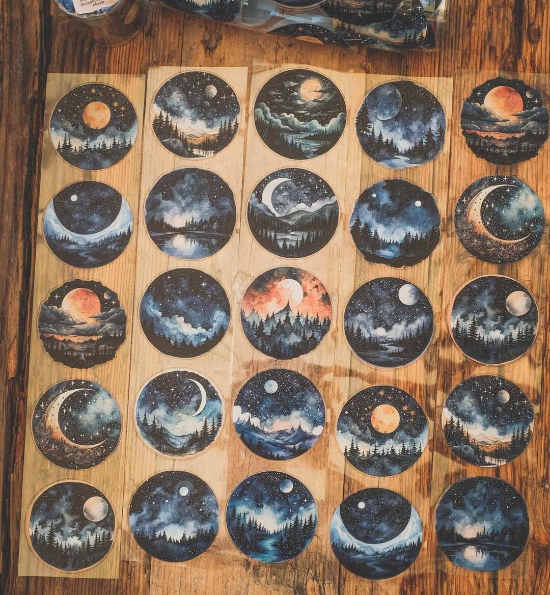 LG Celestial Night Stars | One Loop Sample or Roll Kiss-cut PET Tape ...