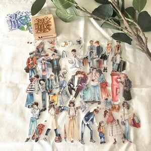 Monchii Travelers | One Loop Sample or Roll PET Tape | People Stickers ...