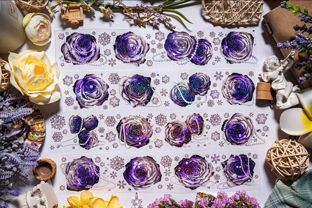 FG Dark Fragrance | One Loop Sample or Roll PET Tape | Flower Stickers ...