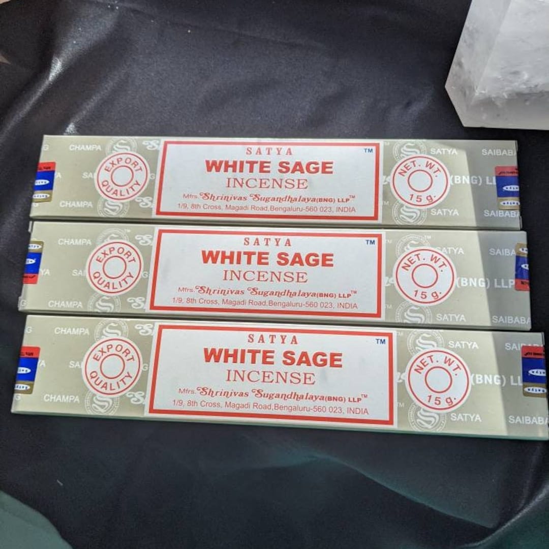 White Sage Incense Sticks, Satya Brand Incense Sticks, White Sage, 15g ...