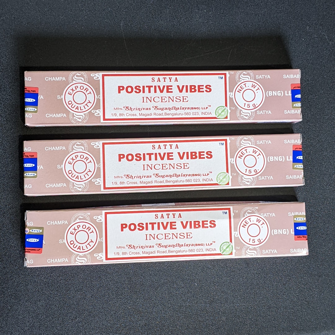 Positive Vibes Incense Sticks, Satya Brand Incense Sticks, Positive ...