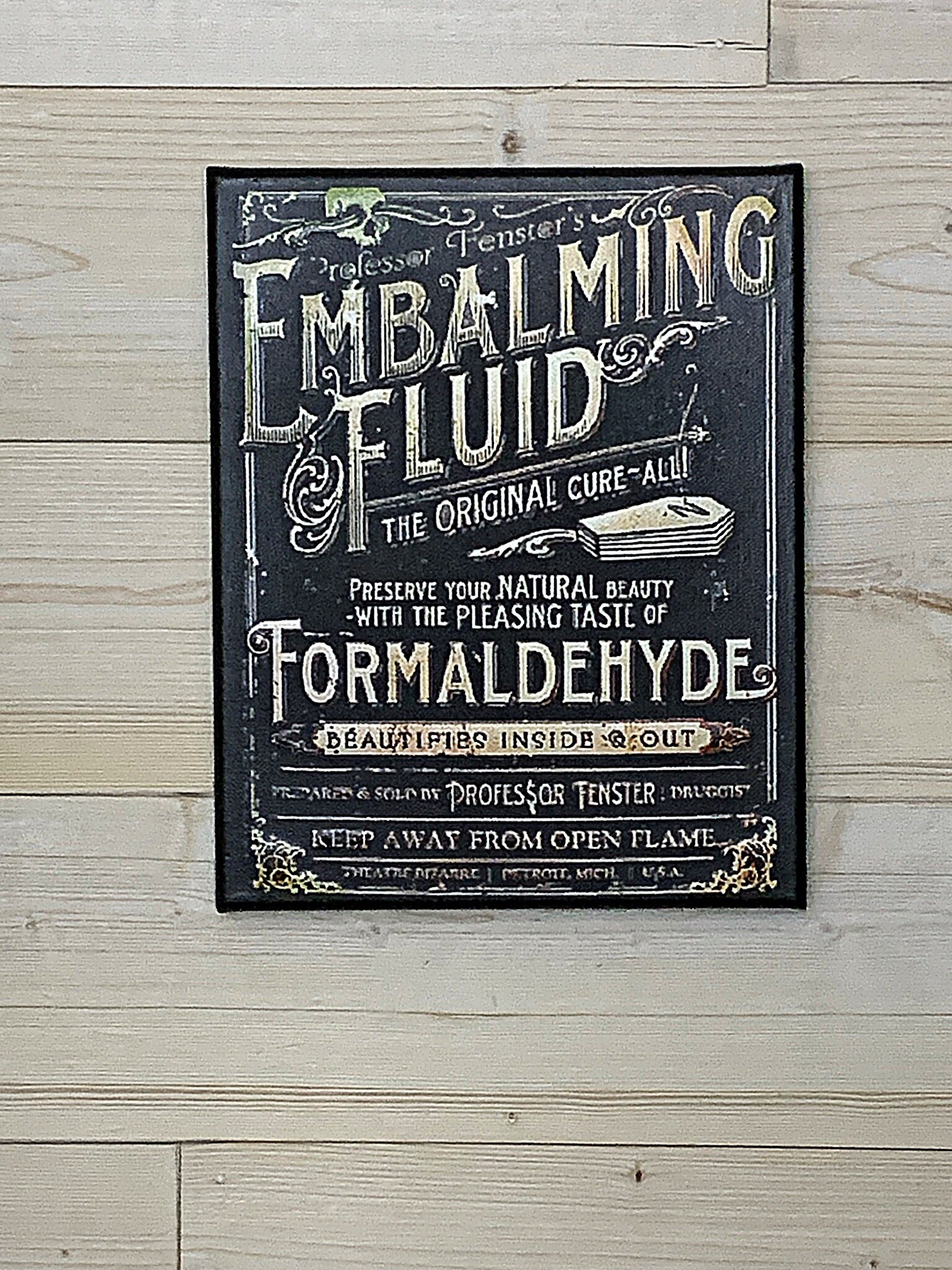 Embalming Fluid Advertisment Sign Gothic Home Decor Funeral - Etsy
