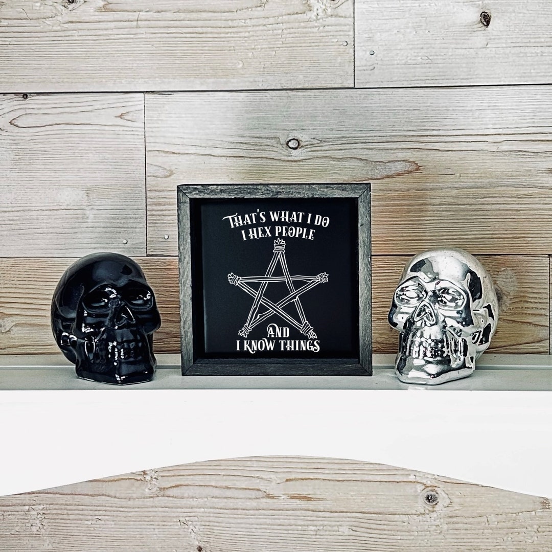 I Hex People Thats What I Do Witch Decor, Gothic Artwork, Halloween ...