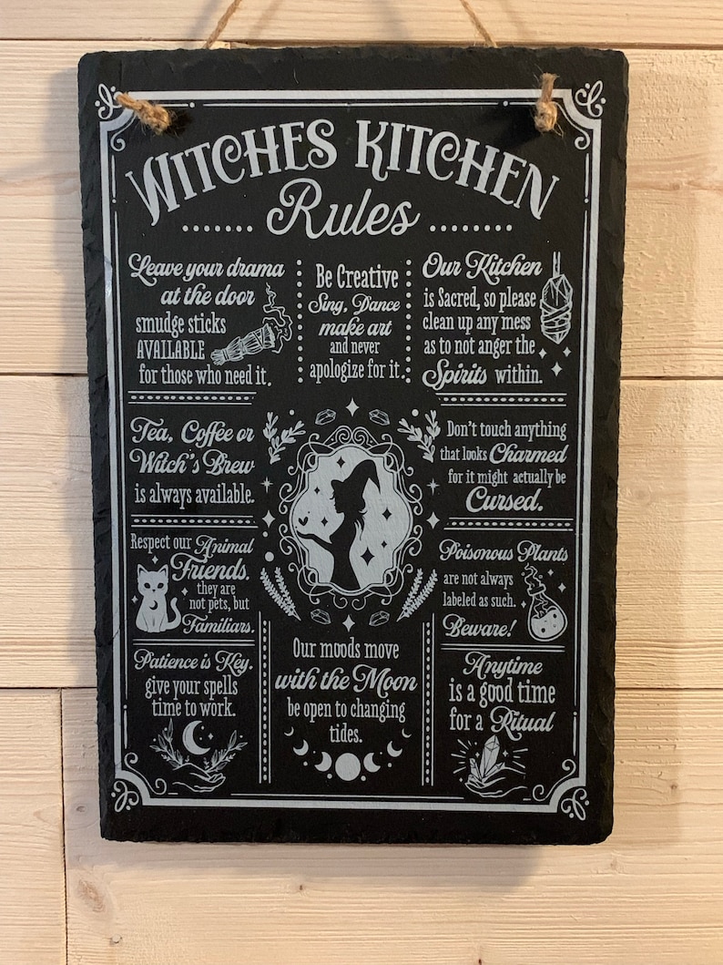 Witches Kitchen Sign, Slate Sign, Witch Decor, Wiccan Decor, Witch Sign ...