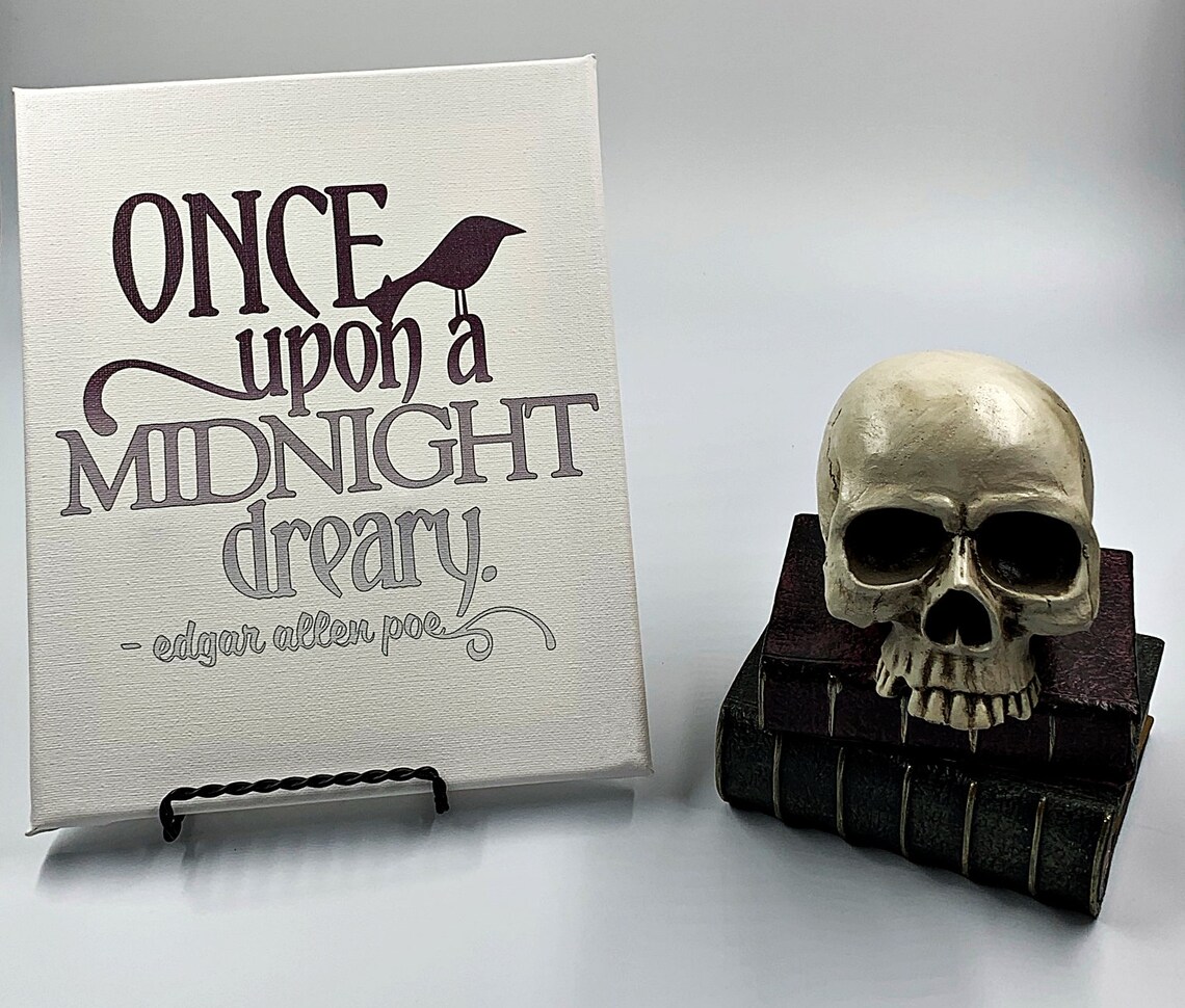 Once Upon a Midnight Dreary Edgar Allan Poe Gothic Home - Etsy