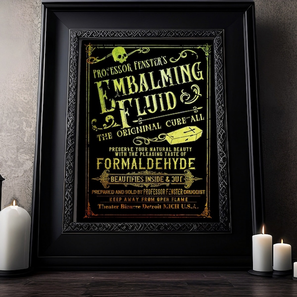Embalming Fluid - Etsy