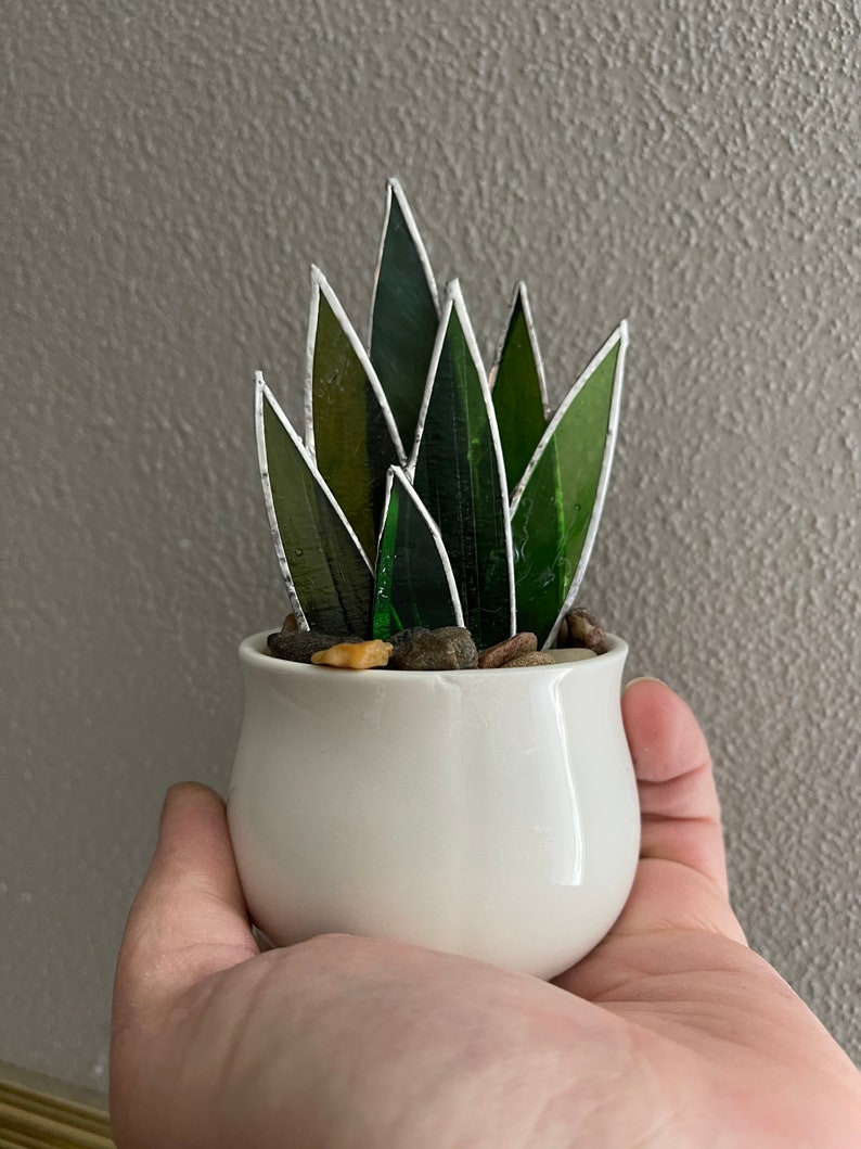 Mini Stained Glass Agave Plant - Etsy