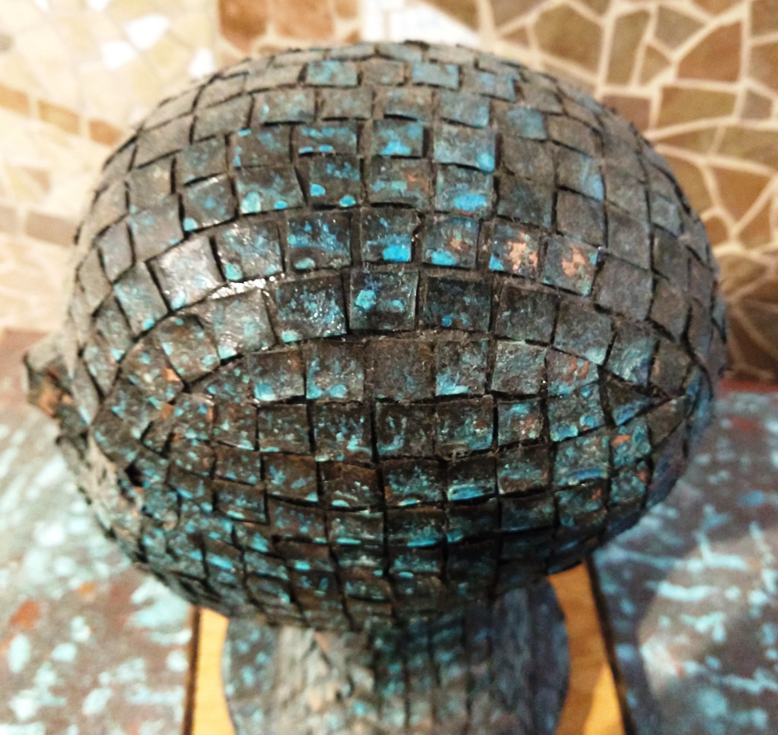 Copper Bust/ Head With Real Copper Mosaic Design/head Tabletop ...