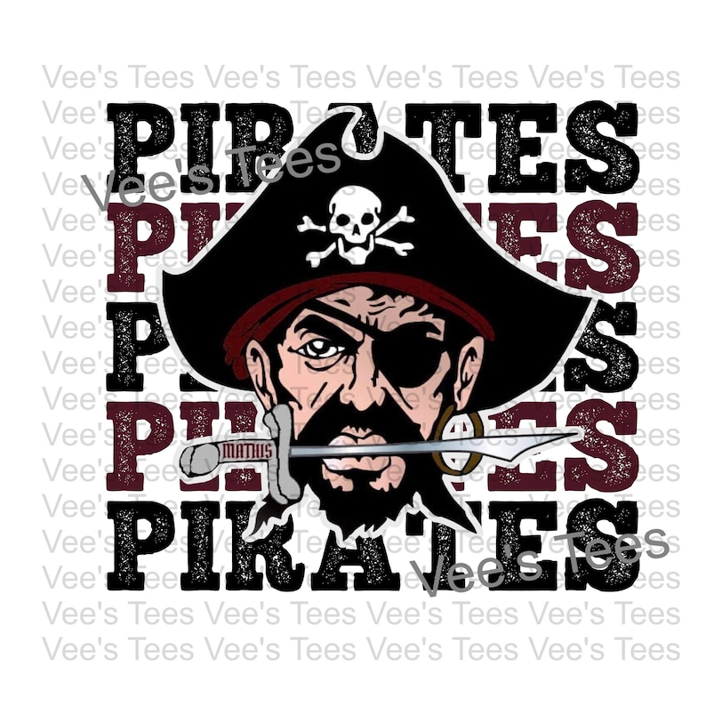 Mathis Pirates Logo PNG - Etsy