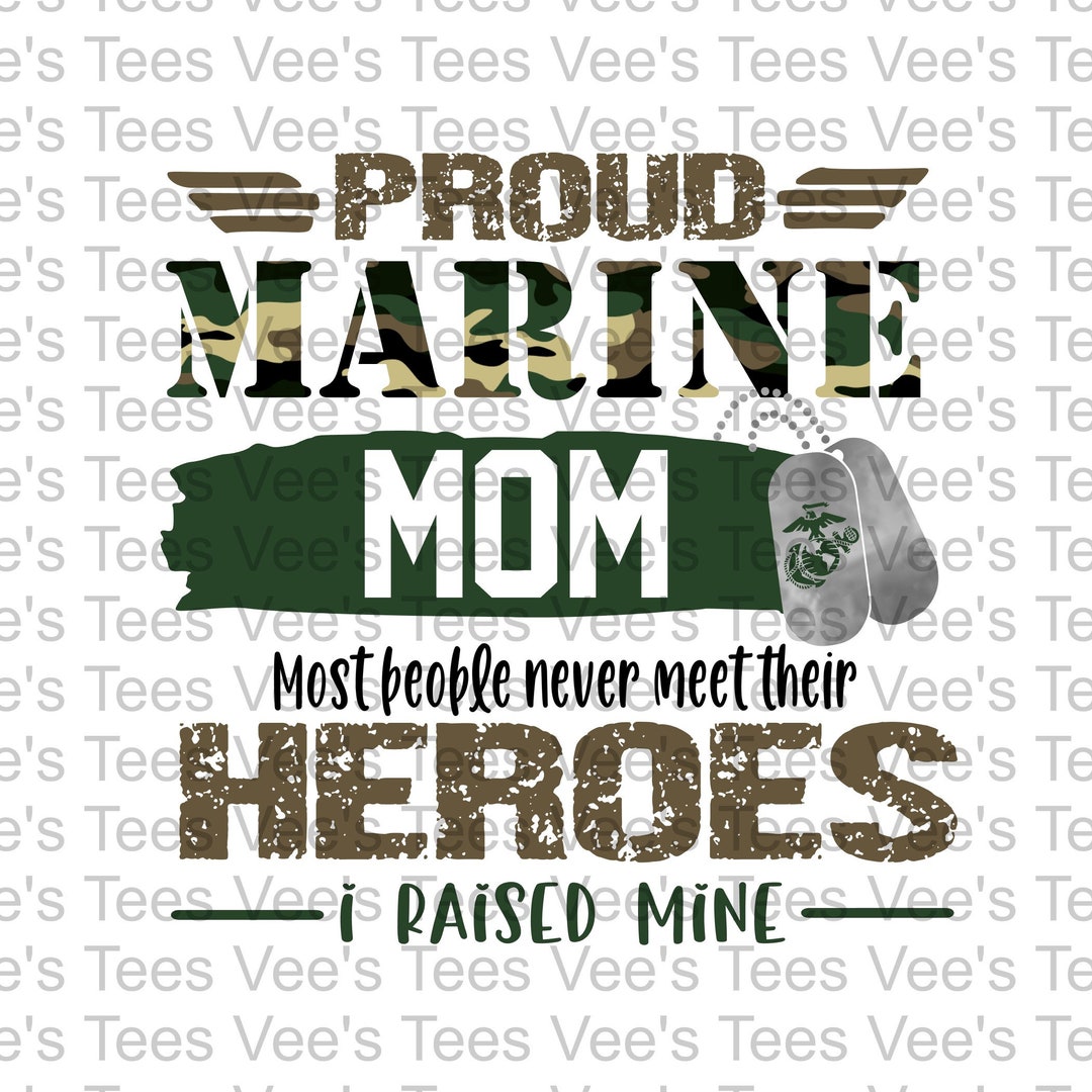 Proud Marine Mom PNG - Etsy