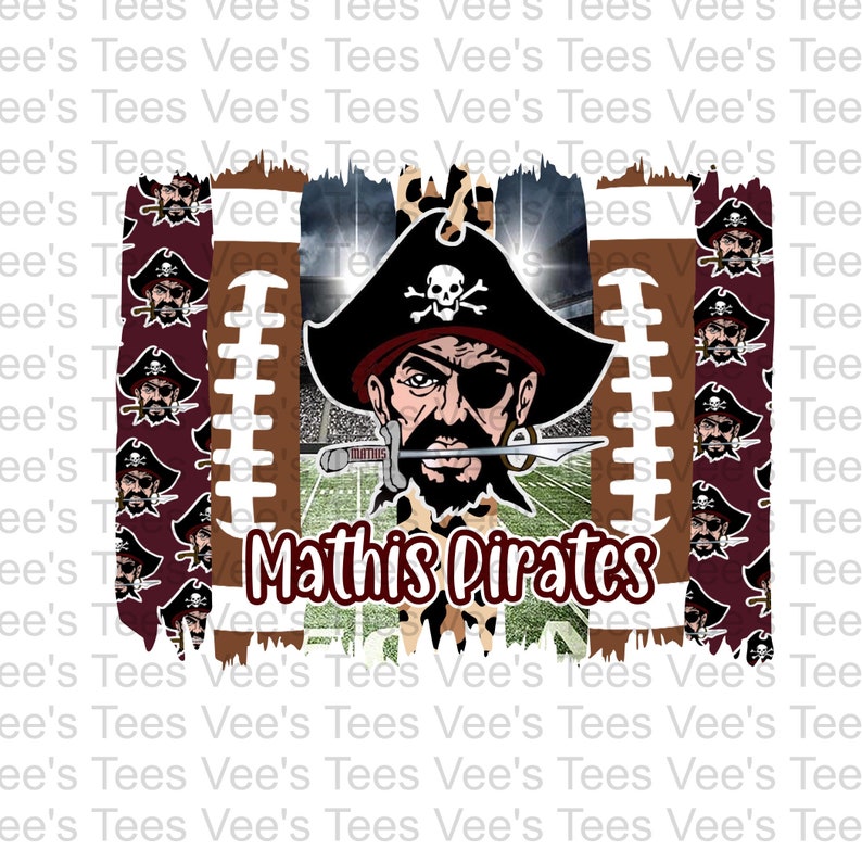 Mathis Pirates Football Brushstrokes PNG - Etsy