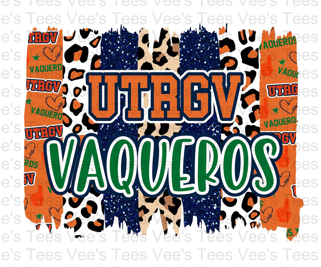 UTRGV Vaqueros Brushstrokes PNG - Etsy