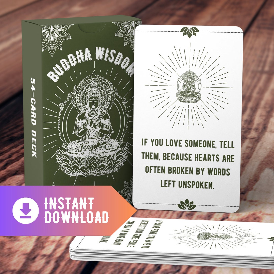 Buddha Wisdom Oracle Cards: Spiritual Guidance Deck (digital Download ...