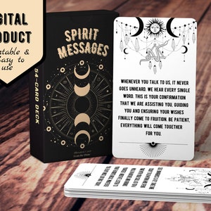 Spirit Messages Oracle Cards - Printable Deck With Guidance From Your ...