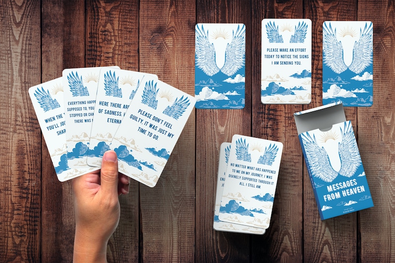Messages From Heaven Oracle Cards Printable Deck With - Etsy Australia
