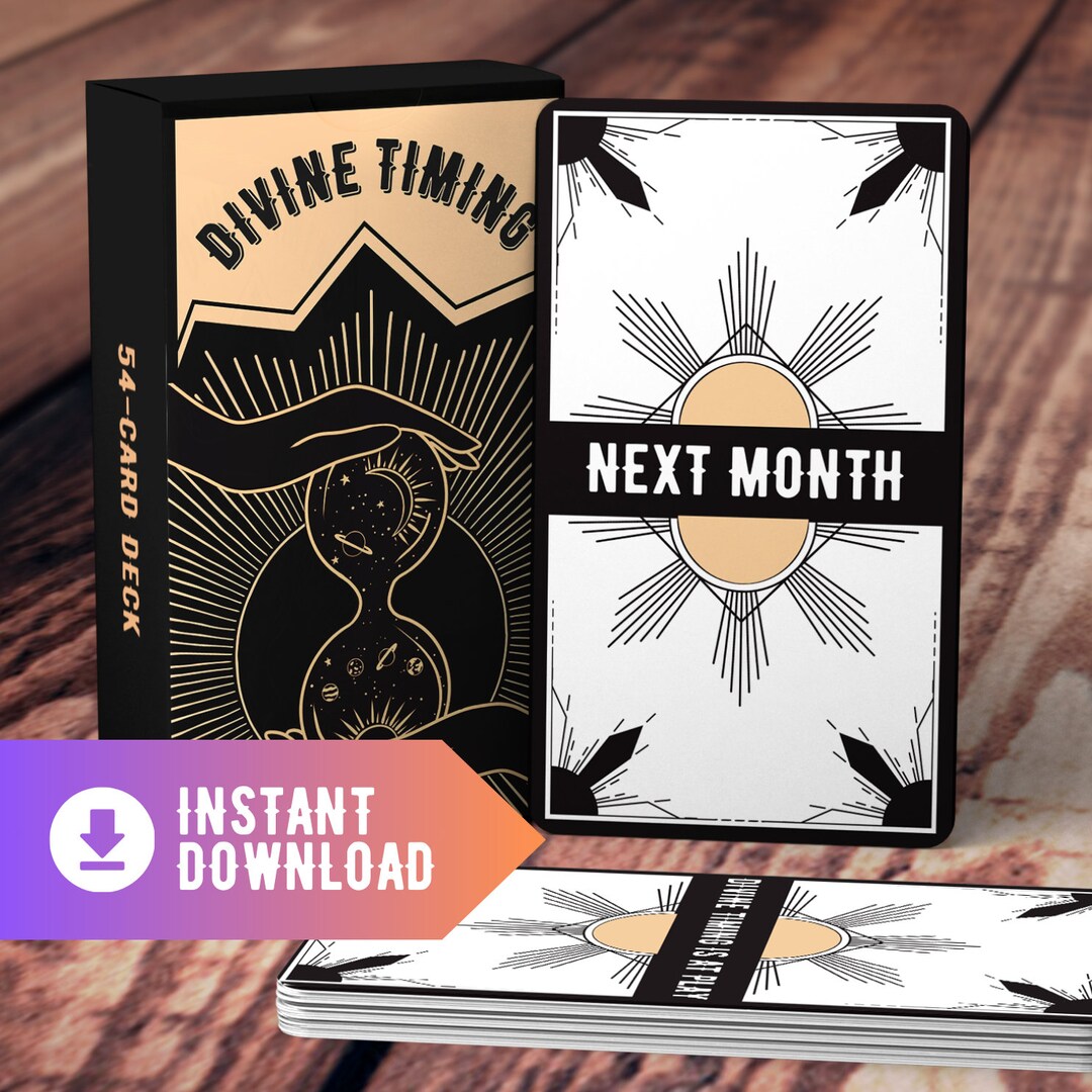 Divine Timing Oracle Cards: 54-card Printable Deck (instant Download ...