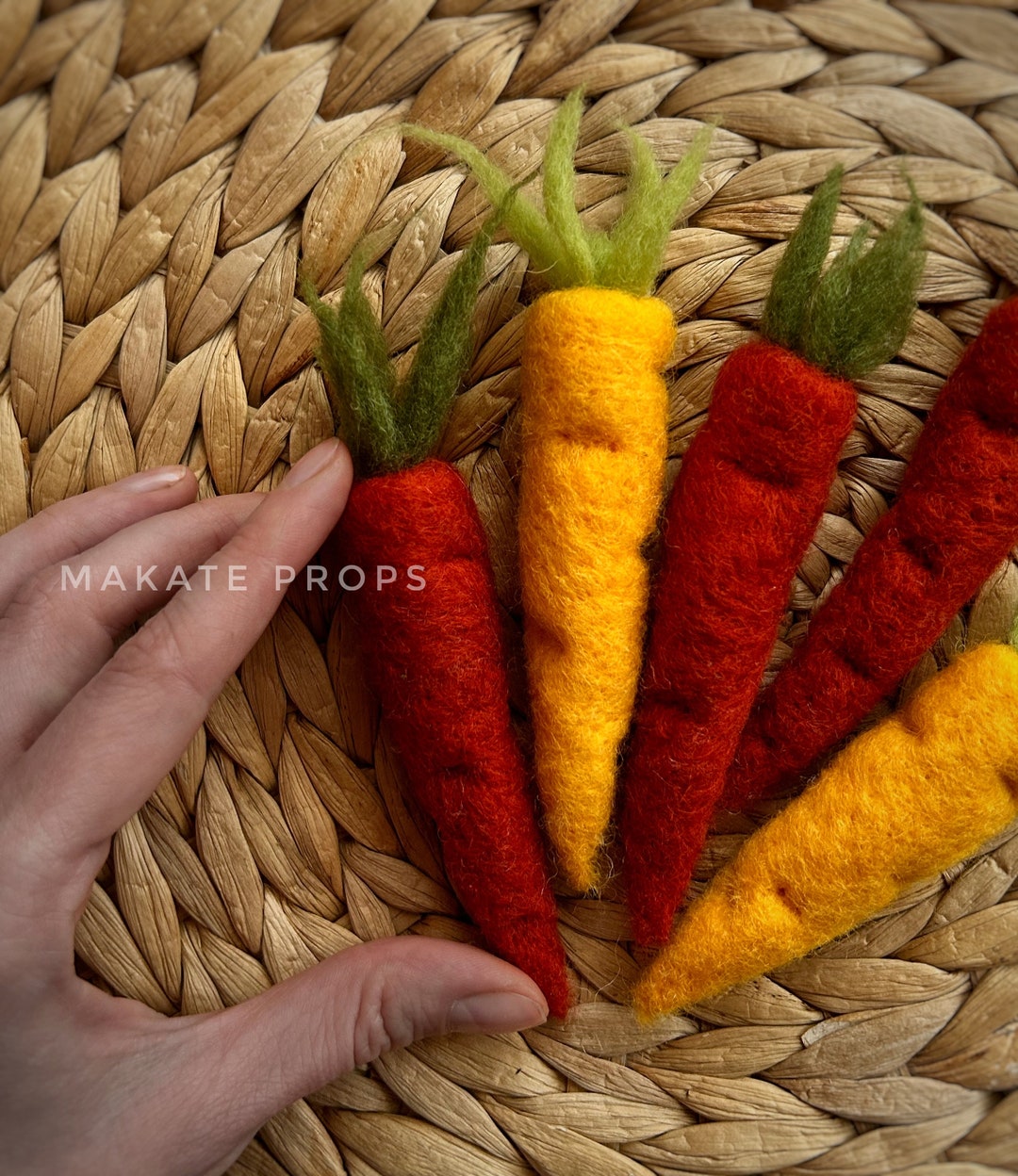 Wool Carrot Felt Carrot Props Newborn Easter Outfit Newborn Props ...
