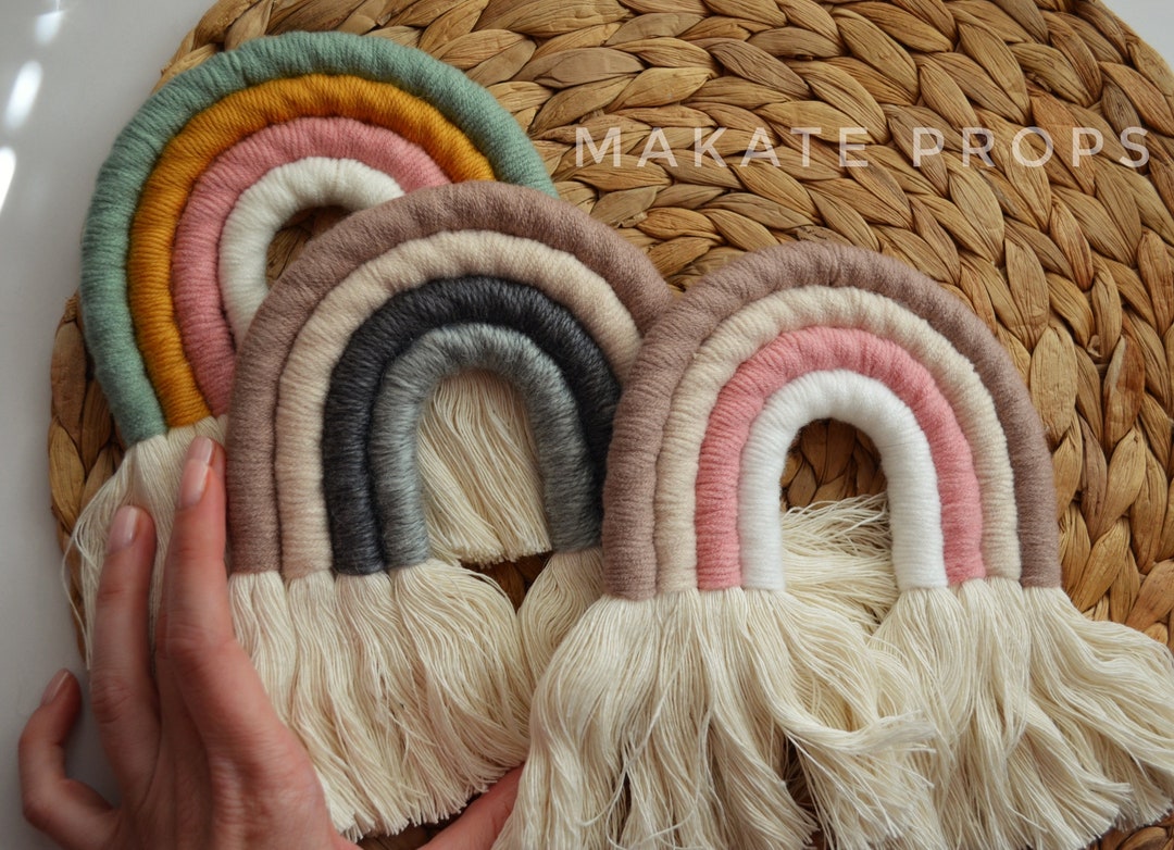 Soft Rainbow Photo Props, Newborn Prop, Baby Prop, Macrame Rainbow ...