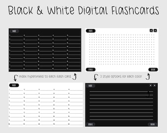 Printable Flashcards Editable Flashcards 4 Blank - Etsy