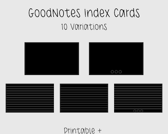 4x6 Printable Decorative Index Cards - Etsy