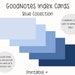 Blue Digital Index Cards for Goodnotes Lined Dotted Pastel Index Cards ...