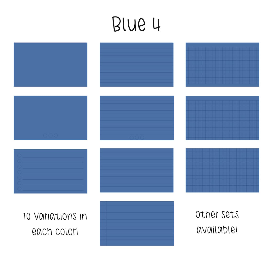 Blue Digital Index Cards for Goodnotes Lined Dotted Pastel - Etsy