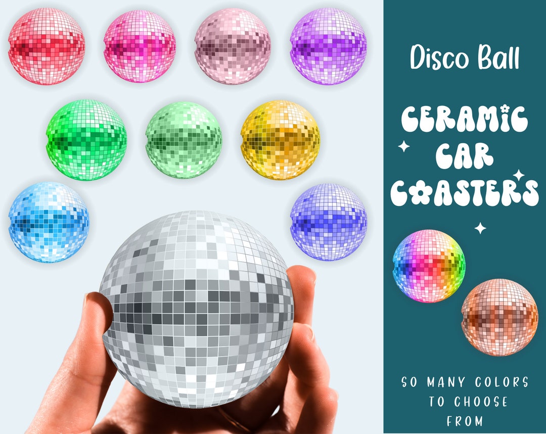 Car Coaster | Disco Ball Coaster | Aesthetic Car Decorations ...