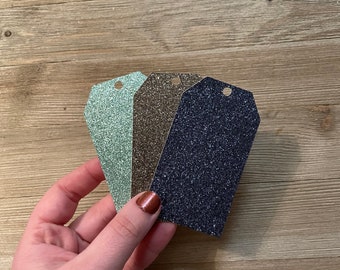 Glitter Gift Tags - Etsy