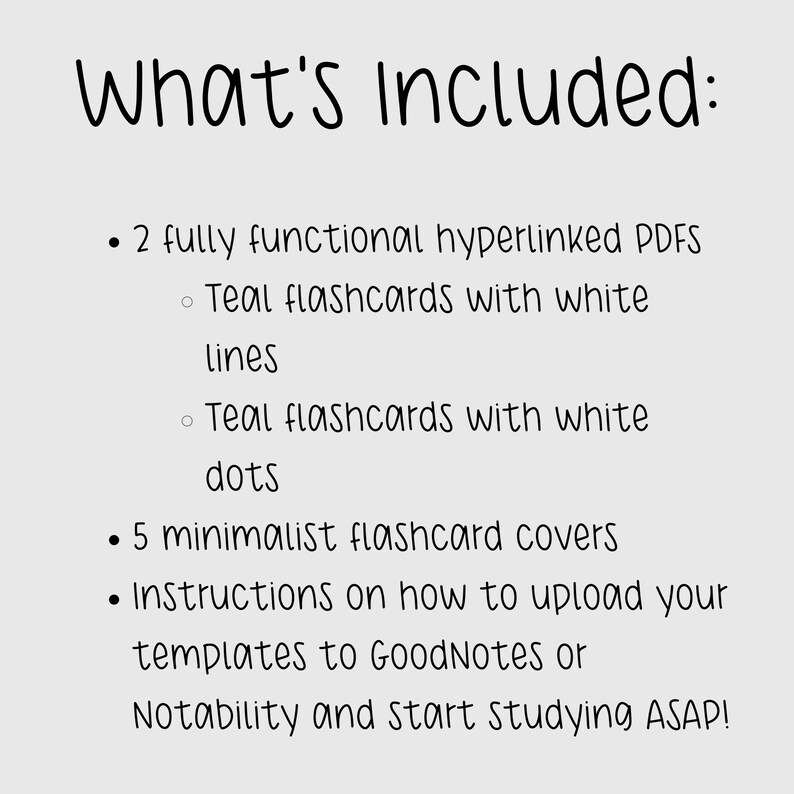 Goodnotes Flashcard Template Digital Index Cards College Student Must ...