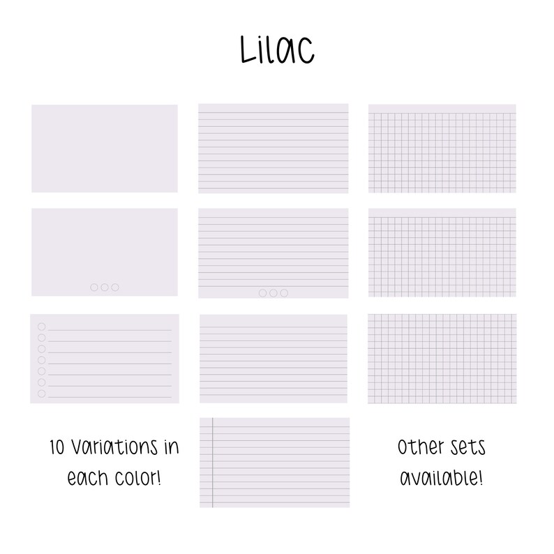 Goodnotes Digital Index Cards, Lined Dotted Pastel Index Cards, Digital ...