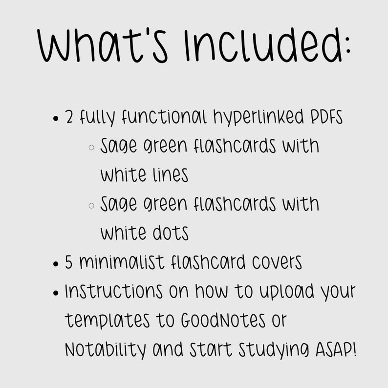 Digital Index Cards For Goodnotes Flashcards Template Etsy