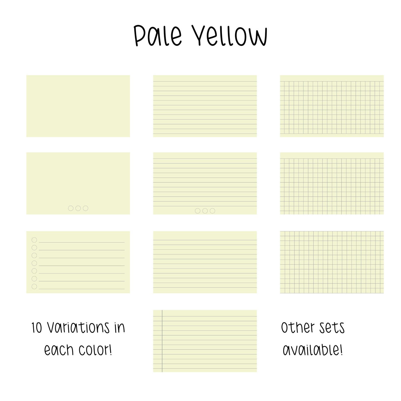 Goodnotes Digital Index Cards, Lined Dotted Pastel Index Cards, Digital ...