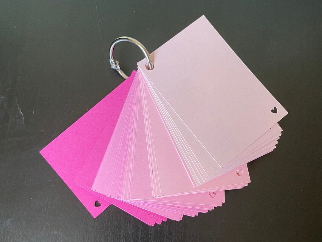 2x3 Index Cards on Ring Blush Cute Aesthetic Blank Flash - Etsy