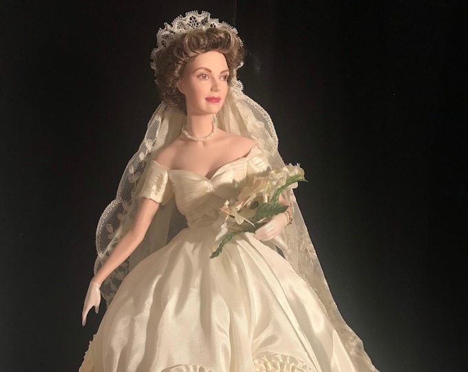 Franklin Mint-jackie Kennedy Porcelain Bride Doll-1997 - Etsy