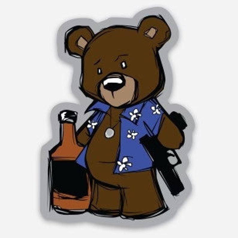VLMS Creasy Bear Sticker - Etsy