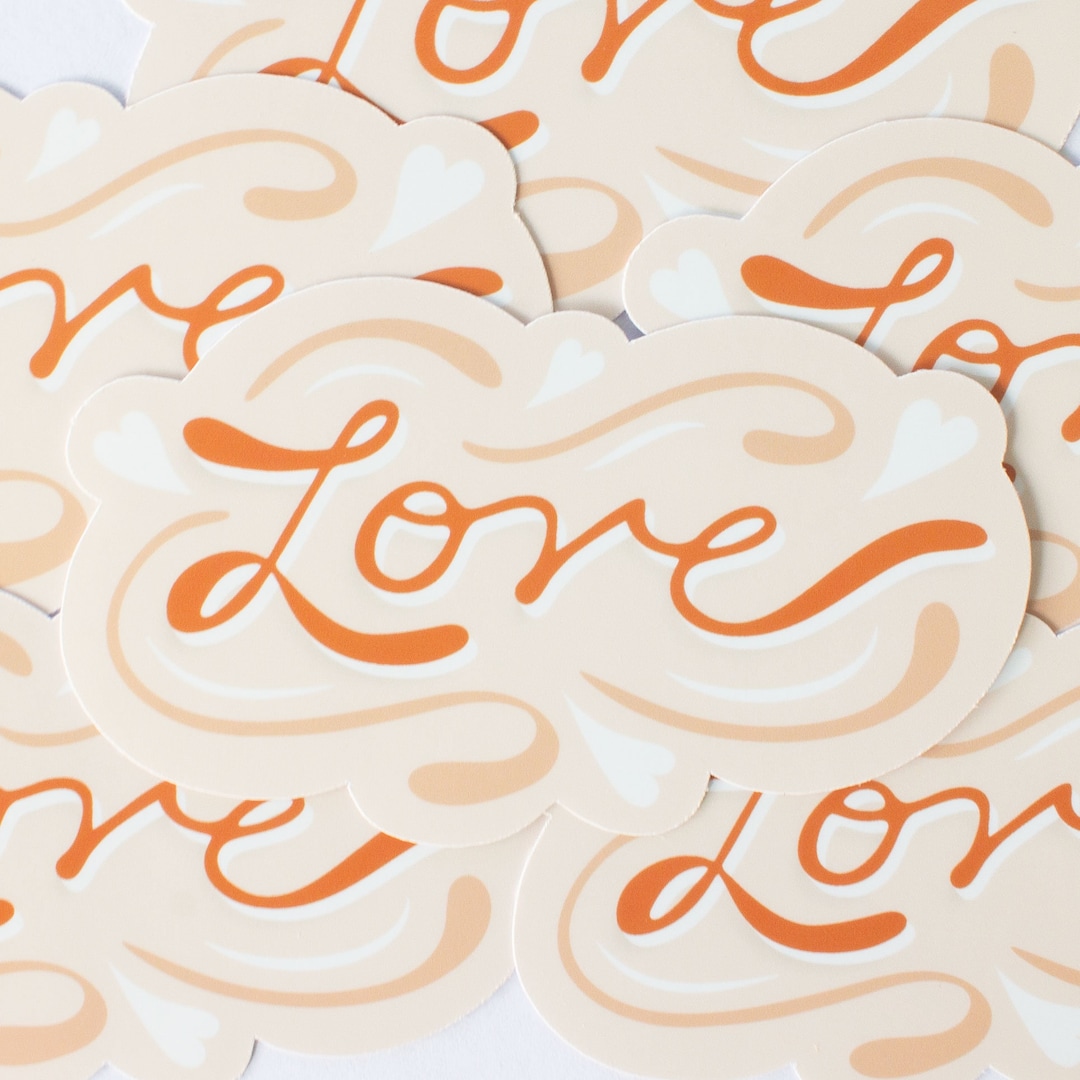 Hand Lettering Love 2" Vinyl Sticker - Etsy