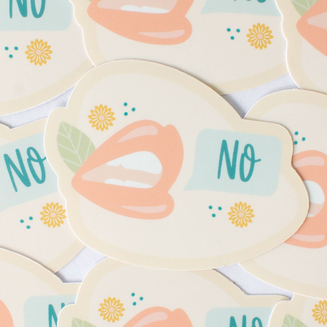Lips Saying No 2" Vinyl Sticker - Etsy