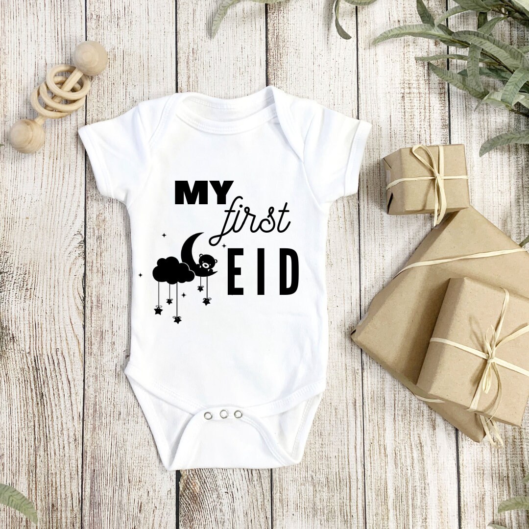 My First Eid Custom Baby First Eid Bodysuit, Islamic Baby Gift, Muslim ...