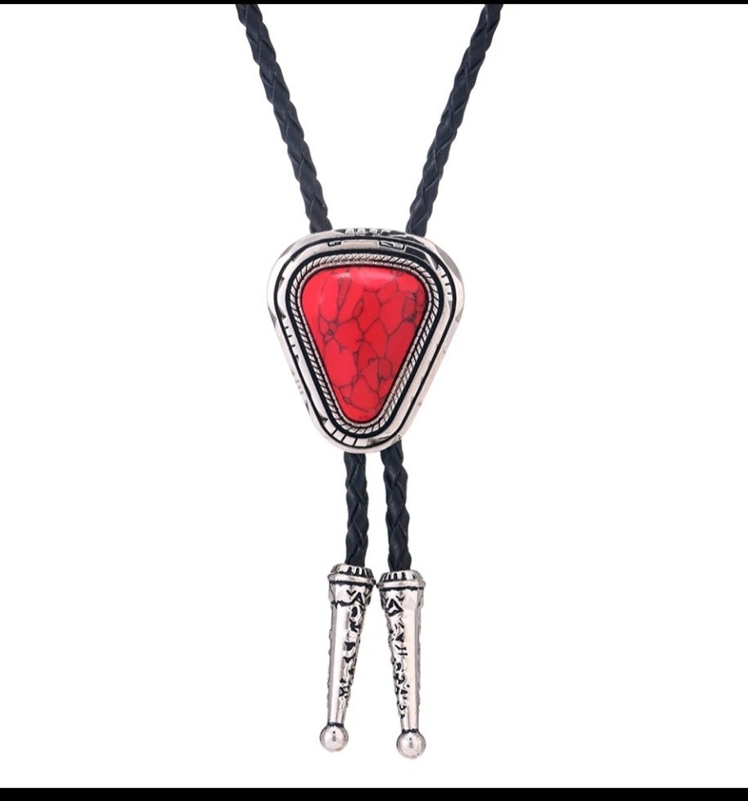 Corbata de bolo turquesa en caja hermosa/accesorios occidentales/bolo ...