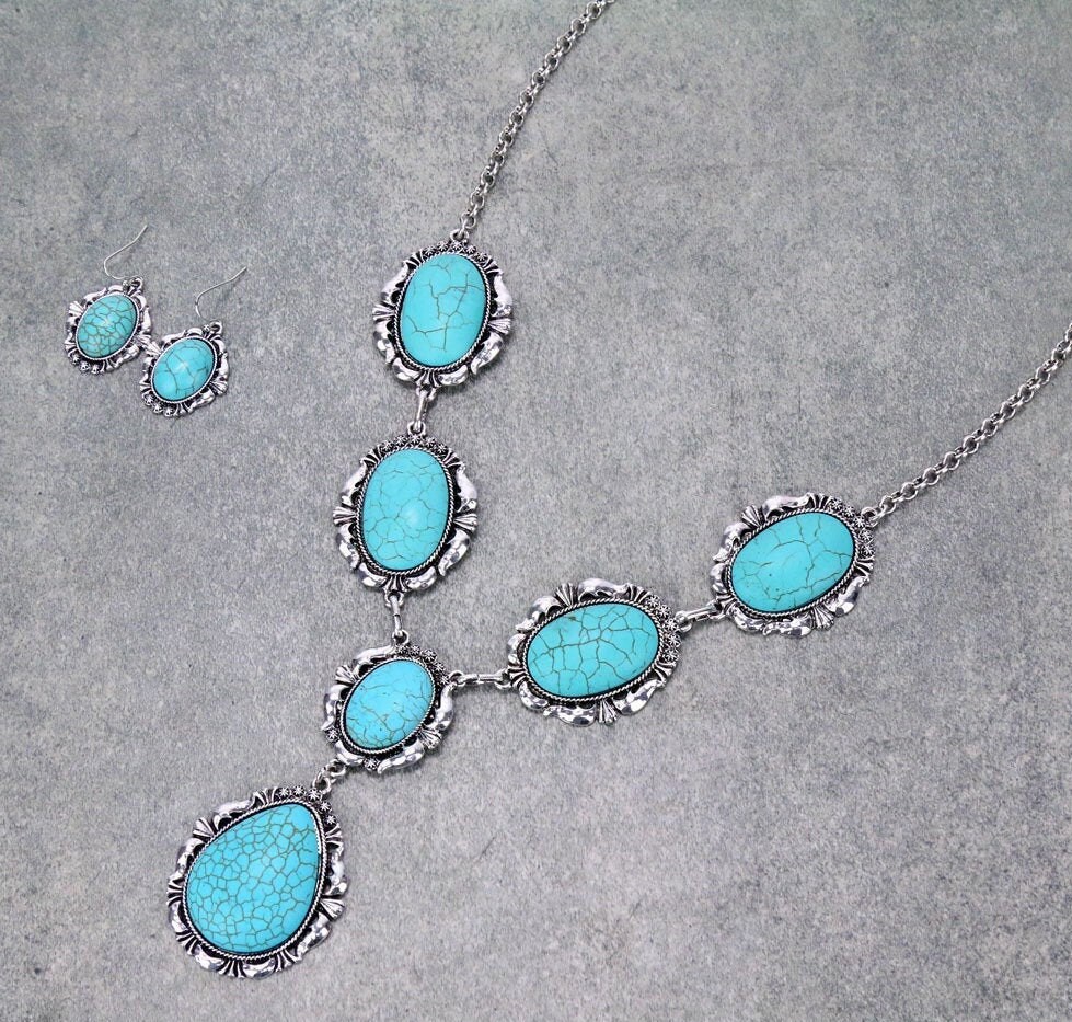 Beautiful Crafted Western Turquoise Necklace Setturquoise Etsy