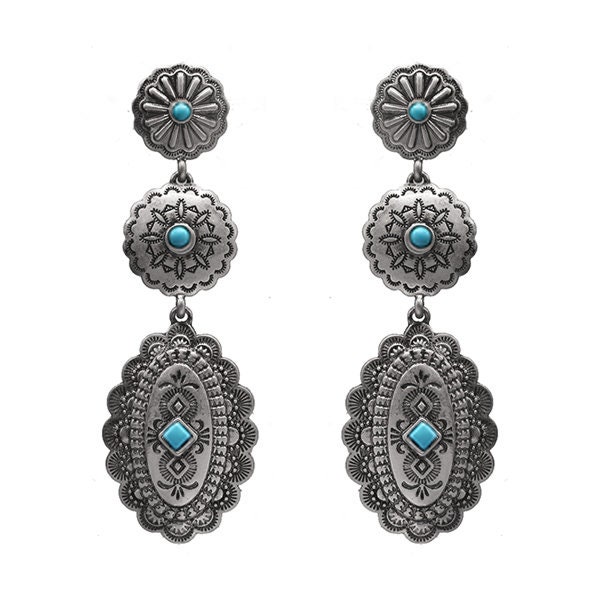 Concho Earrings - Etsy