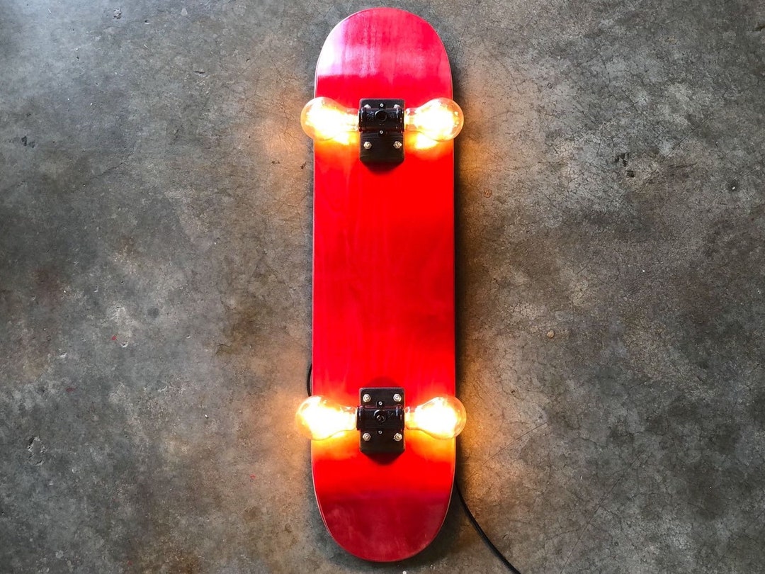 Skateboard Lamp Fire Engine Red Stain. Dimmer Switch With Multiple ...