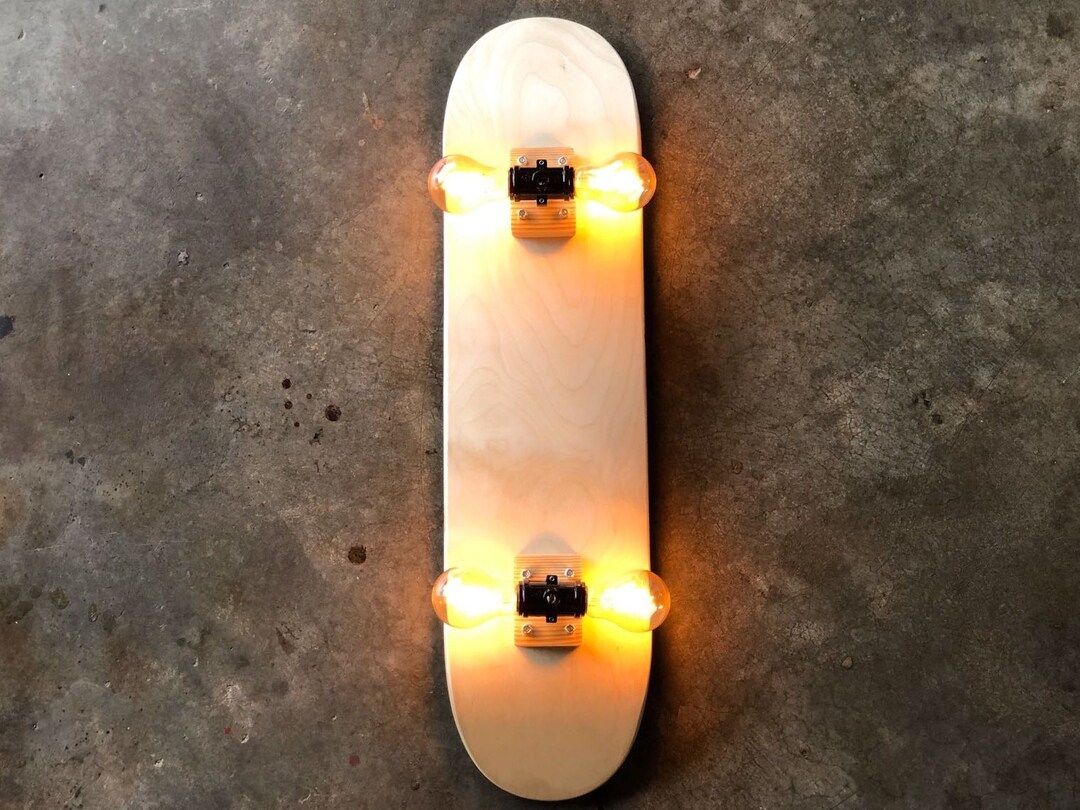 Skateboard Lamp Natural Wood. Dimmer Switch With Multiple Light ...