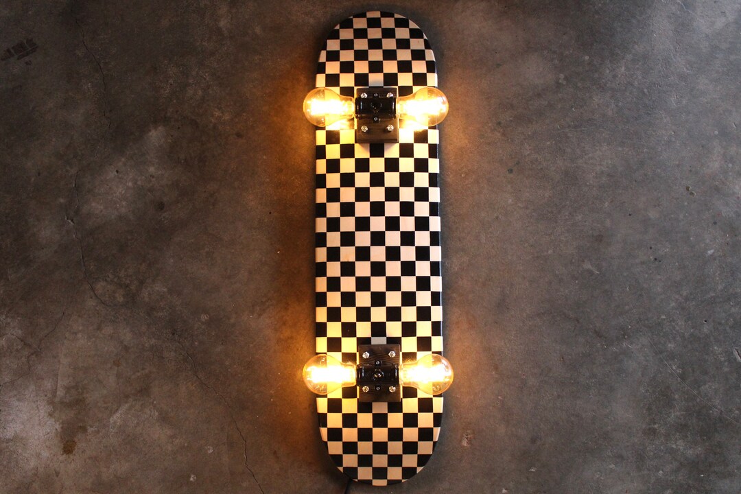 Skateboard Lamp Checkerboard - Etsy