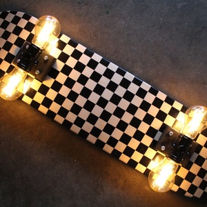 Skateboard Lamp Checkerboard - Etsy