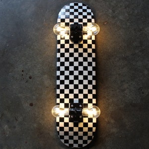 Skateboard Lamp Checkerboard Black & White. Dimmer Switch With Multiple ...