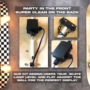 Skateboard Lamp Kit: With Wall Mount and Dimmer Switch, Vintage or LED ...