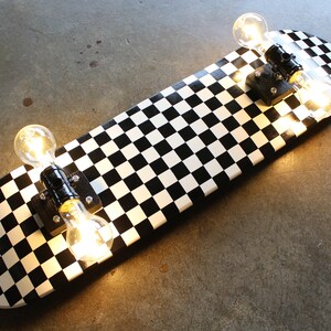 Skateboard Lamp Checkerboard Black & White. Dimmer Switch With Multiple ...
